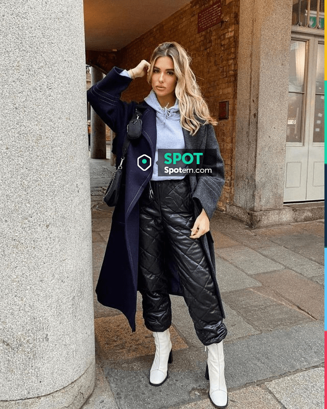 Asym­met­ric Belt­ed Coat of Tia Lineker on the Instagram account ...