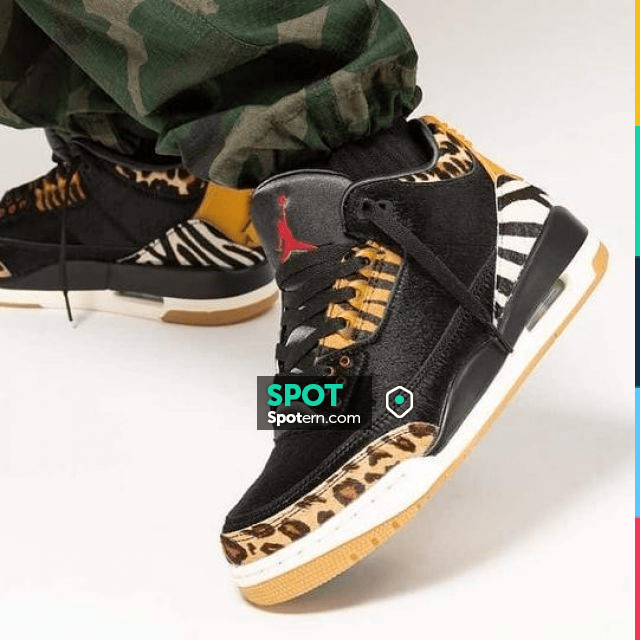 The pair of sneakers Nike Air Jordan 3 Animal Pack on the account ...
