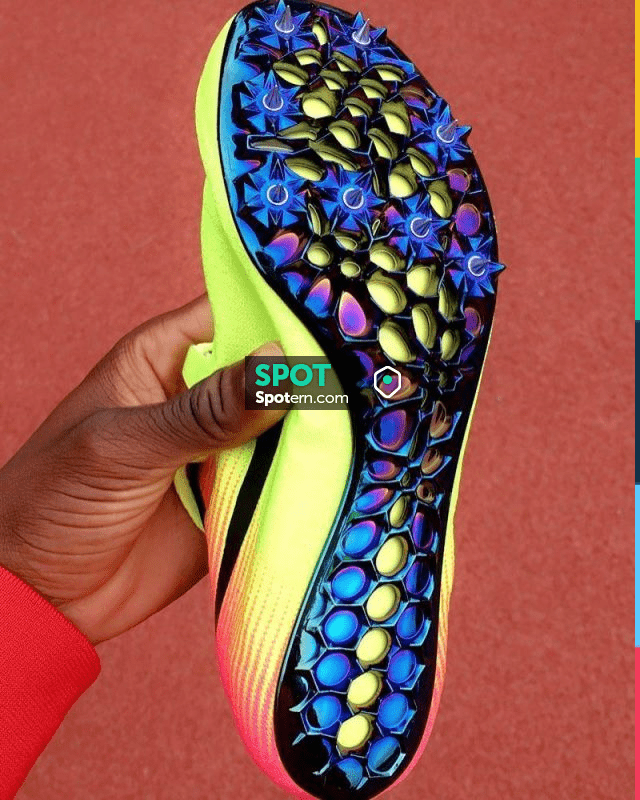 Méba-Mickaël Zeze's Nike Zoom Superfly Elite sprint shoes on his ...