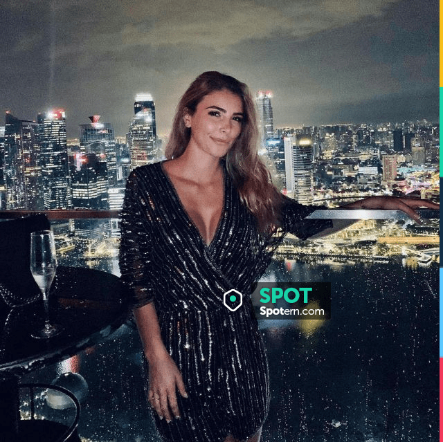 The dress, sequin, black and silver Eva Colas on the account Instagram ...