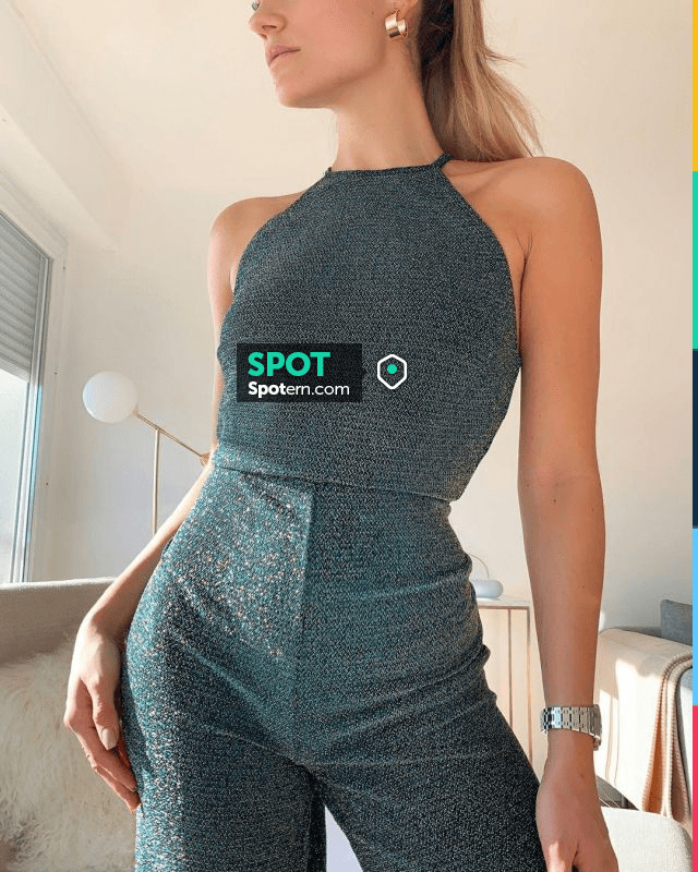 Combinaison en lurex de Chloé Bleinc sur le compte Instagram de @chloebbbb | Spotern