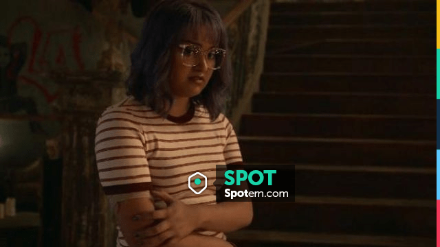 White and Red Striped Tee worn by Gert Yorkes (Ariela Barer) in Marvel ...
