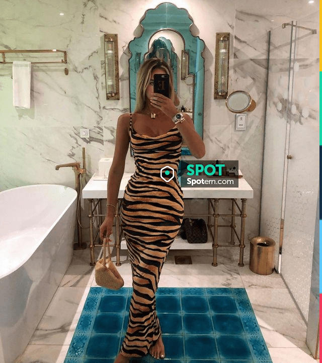 Printed Dress of Emily Shak on the Instagram account @emilyshak | Spotern