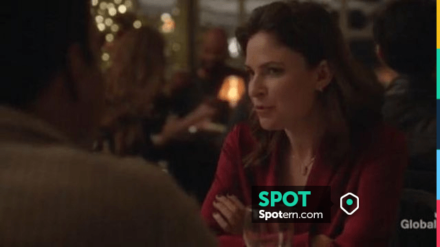 Alice + Olivia Red Wrap Blouse worn by Taylor Rentzel (MacKenzie Meehan ...