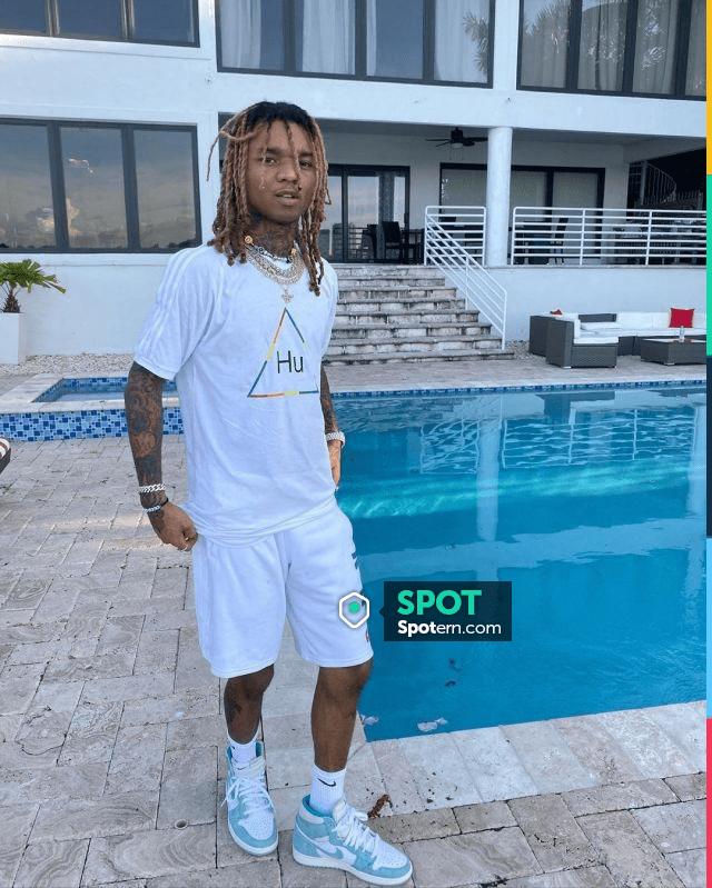 The short calm white and multi-colored worn by Swae Lee on the account ...