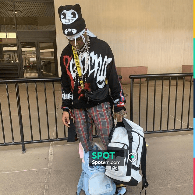 Le sac à dos Y-3 blanc et noir de Ski Mask the Slump God sur le compte ...