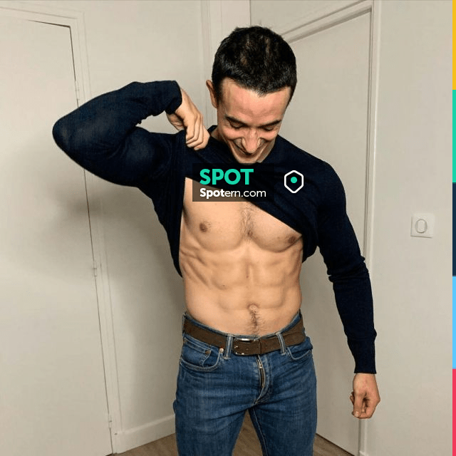 The black t-shirt kingdom worn by Tibo InShape on the account Instagram ...