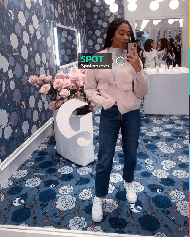 Sweater white mesh worn by lesley on the account Instagram of @asos ...