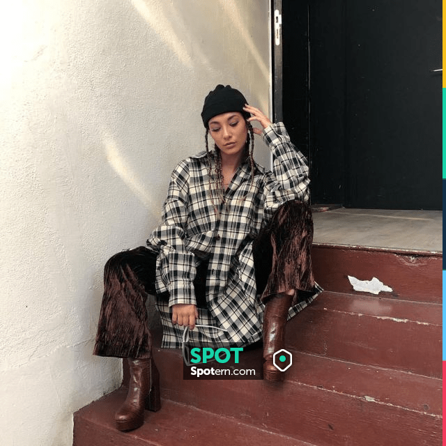 Boots platform brown crocodile leather worn by Chilla on his account ...