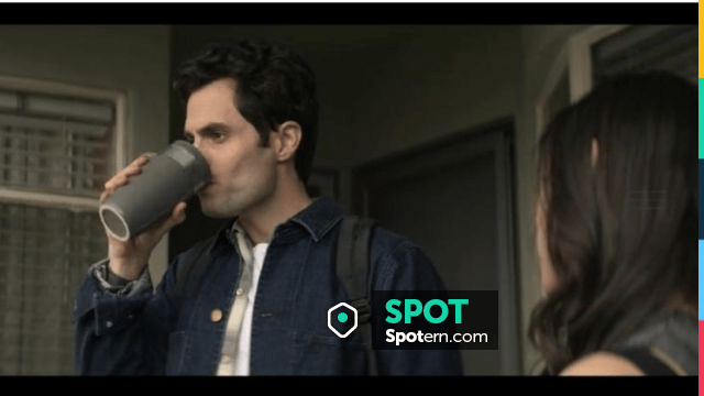 Jean jacket blue dark navy worn by Joe Goldberg Penn Badgley in the ...