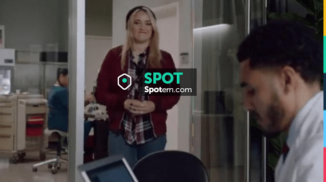 Ma­roon Zip Bomber Jack­et worn by Roxy Doyle (Emily Osment) in Almost ...