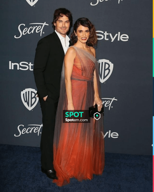Lala Lexa Victoria Clutch in Tobacco worn by Nikki Reed at the Golden ...