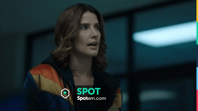 Navy Blue Rising Dun Quilted Bomber Jacket worn by Dex Parios (Cobie ...