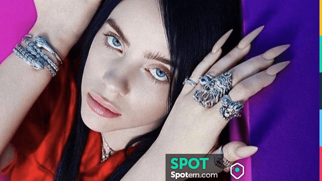 "Billie" ring worn by Billie Eilish as seen on her Instagram account ...
