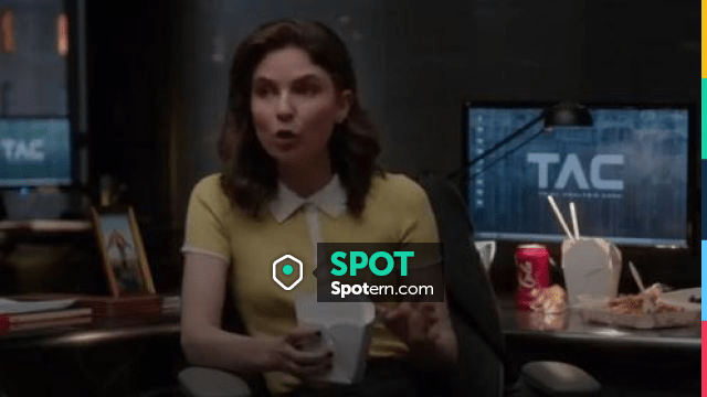 Rib Knit Po­lo worn by Taylor Rentzel (MacKenzie Meehan) in Bull Season ...