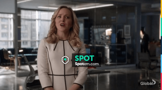 White Dress With Black Piping worn by Marissa Morgan (Geneva Carr) in ...