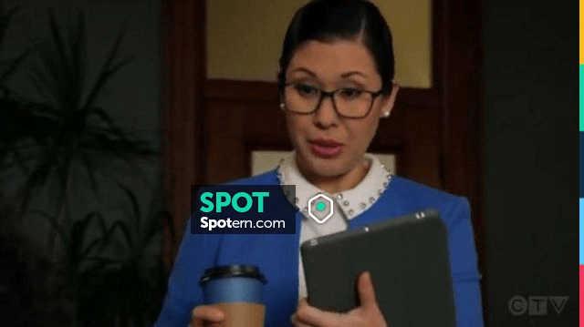 White Embellished Collar Top worn by Sherri Kansky (Ruthie Ann Miles ...