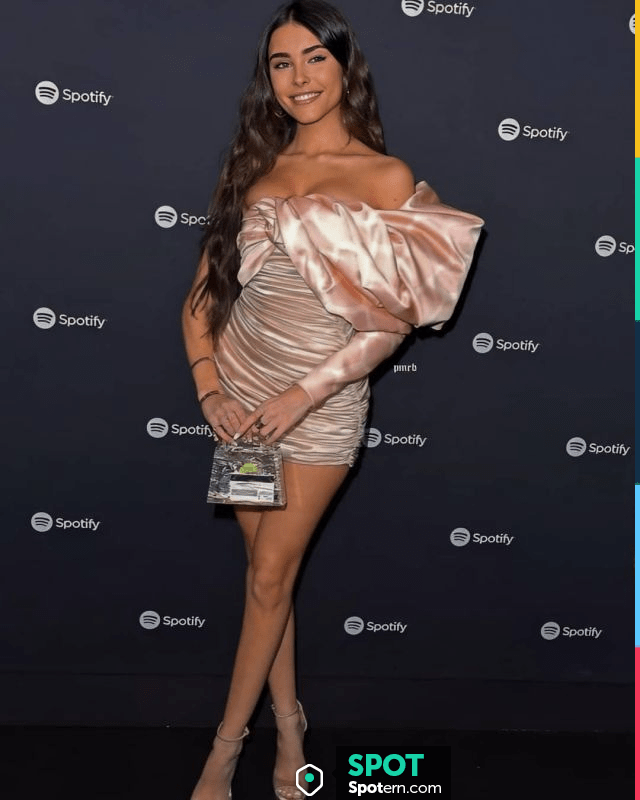 Jimmy choo LeatherEm­bossed Plat­form San­dals of Madison Beer on the ...