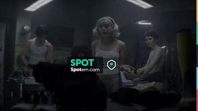 White Floral Lace Trim Camisole worn by Sabrina Spellman (Kiernan Shipka) in Chilling Adventures ...