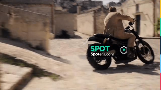 Triumph Scrambler motorcycle driven by James Bond 007 (Daniel Craig) in ...
