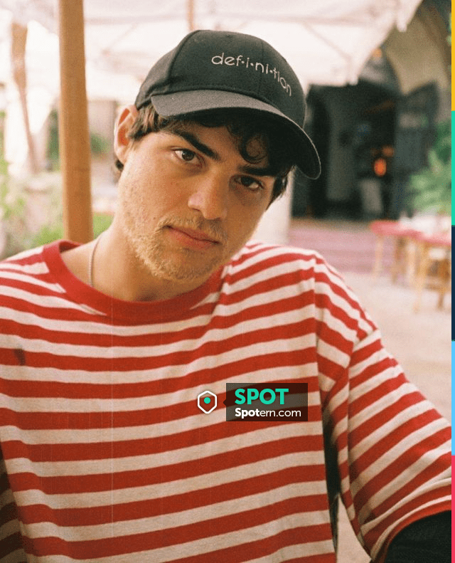 The striped white and red t-shirt of Noah Centineo on the Instagram ...