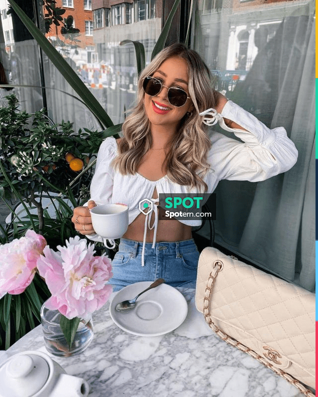 Crop Top White of Chloe Rose on the Instagram account @allchloerose ...