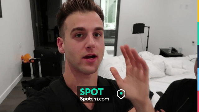 Black V-Neck T-Shirts worn by Tal Fishman in the YouTube video ...