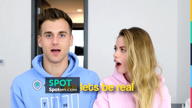 Light Blue Hoodie worn by Tal Fishman in the YouTube video I Read My ...