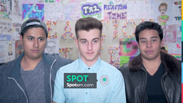 Sky Blue Dotted Shirt worn by Tal Fishman in the YouTube video Reacting ...