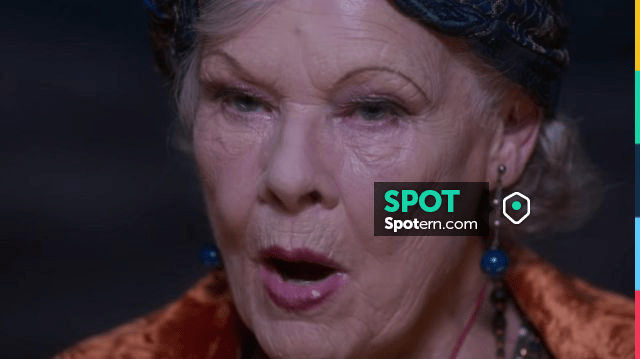 Blue pearl earrings worn by Madame Arcati (Judi Dench) as seen in ...