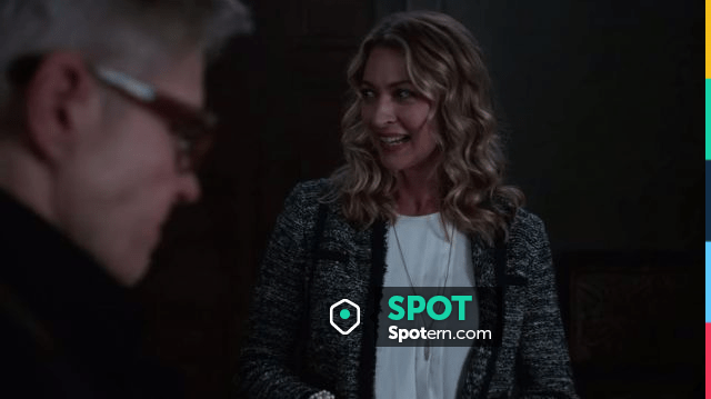 Black Grey Checkered Tweed Blazer de Hannah Mercer (Michelle Nolden) en ...