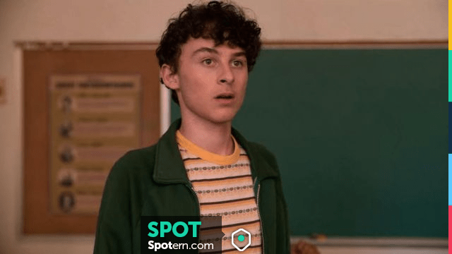 The yellow and blue striped t-shirt of Stanley Barber (Wyatt Oleff) in ...
