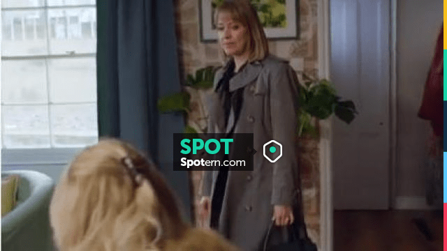 Grey Trench Coat worn by Hannah Stern (Nicola Walker) in The Split ...