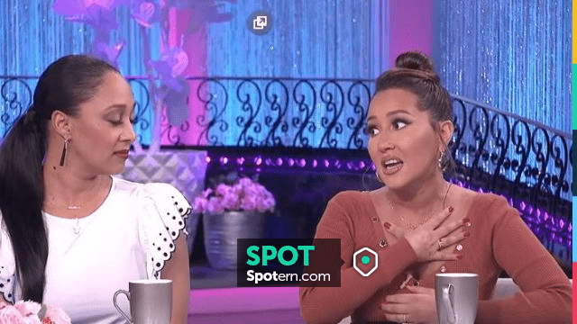 Sandro Trimmed Brand­ed Press Sweater worn by Adrienne Bailon on The ...