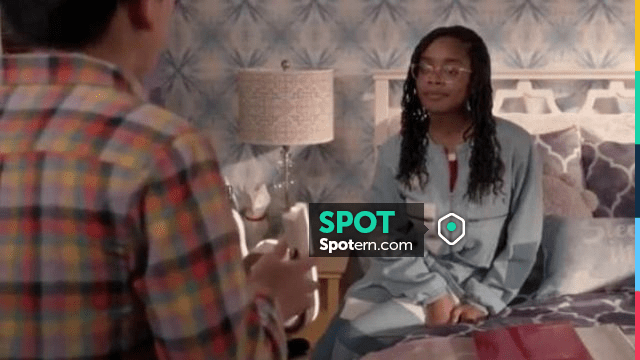 Denim Patchwork Jumpsuit worn by Diane Johnson (Marsai Martin) in black ...