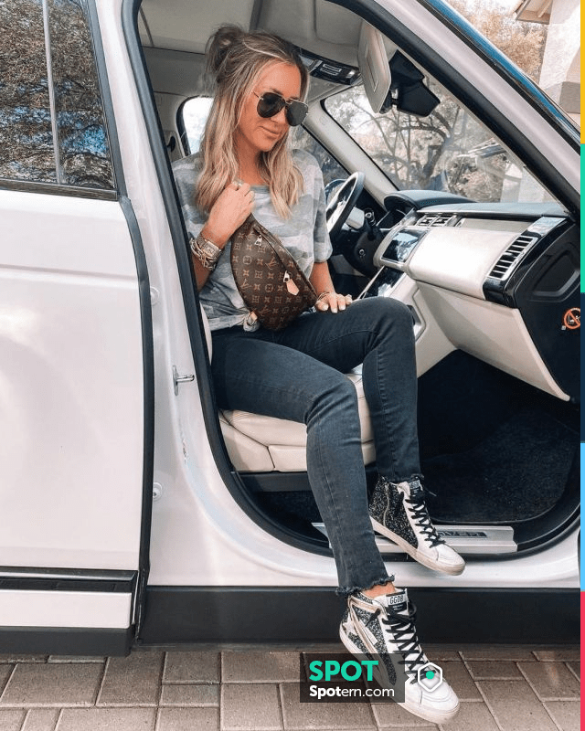 Slide Glit­ter Sneak­ers of Kim Blank on the Instagram account ...