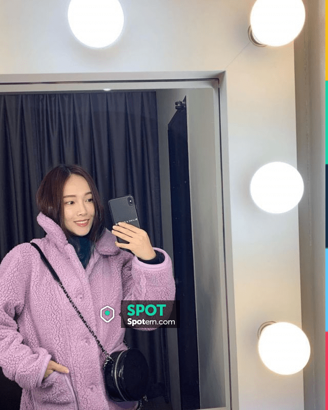 Heart Em­broi­dery Faux Fur Jack­et Laven­de of Jessica Jung on the ...