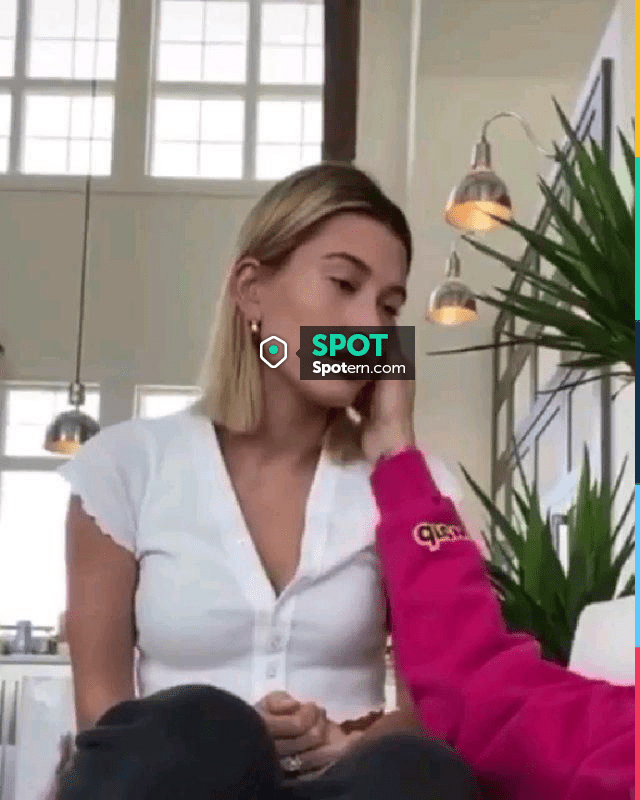 Anita Ko Meryl Hoop Earrings worn by Hailey Baldwin Instagram Live ...
