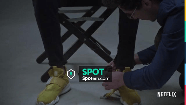 The pair of sneakers yellow NikeLab Komyuter worn by Fary in the video ...