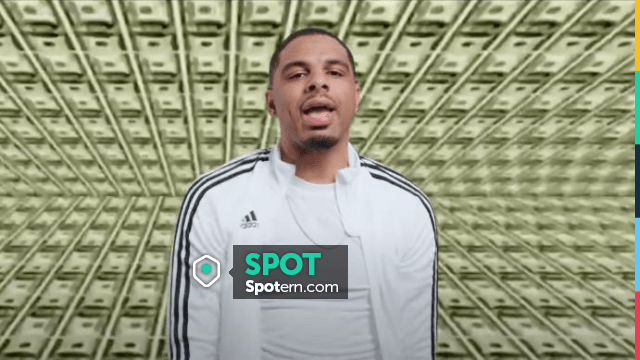 Adidas Blanc "Tiro" Track Veste portée par Bicou Curry au Tour de la ...