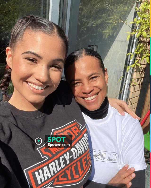 Sweatshirt black Harley Davidson worn by Mabel on his account Instagram ...