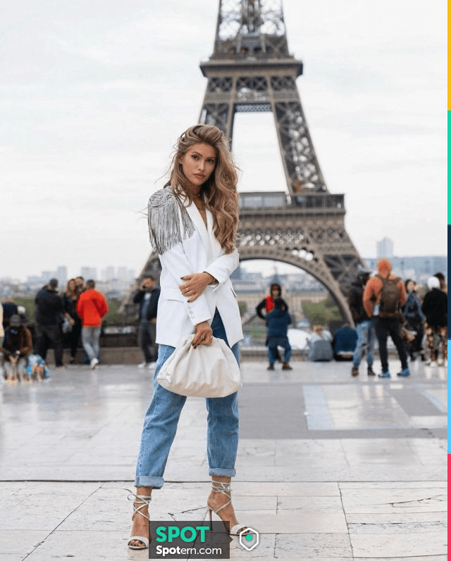 Alexandre Vauthier Kim Sil­ver San­dals worn by Maja Malnar on her ...