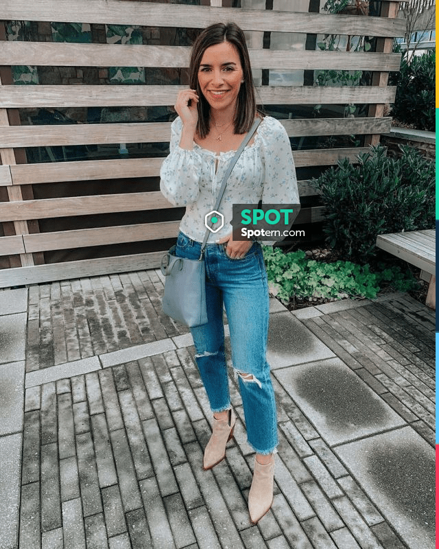 Square Neck Wo­ven Top of Kate on the Instagram account @pinesandpalms3 ...
