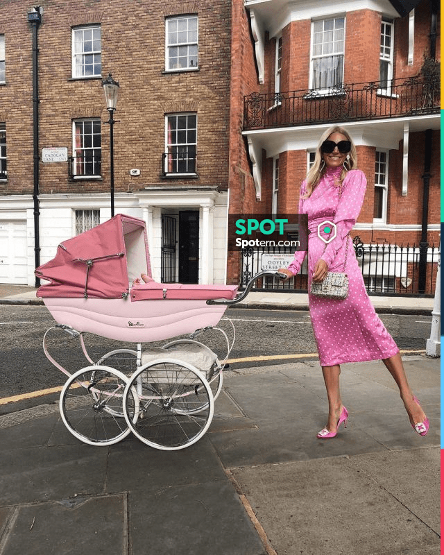 Alessandra Rich Pol­ka-dot Dress of Laura Wills on the Instagram ...