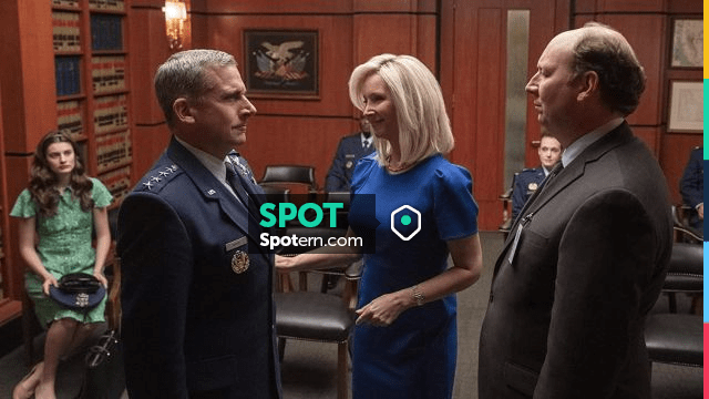 Royal Blue Dress worn by Maggie Naird (Lisa Kudrow) in Space Force (S01 ...