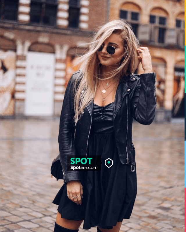 The bi-material dress Zara worn by Jess Me Up on his account Instagram ...