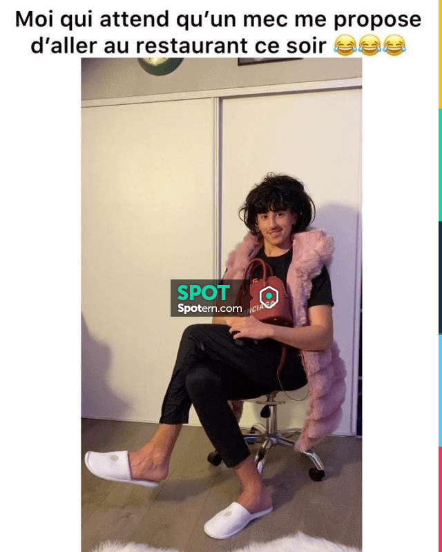 The handbag Balenciaga worn by Just Riadh on his account Instagram ...