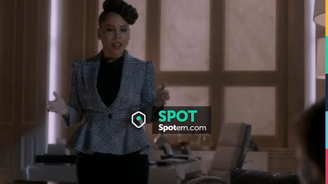 Plaid Pe­plum Jack­et worn by Tegan Price (Amirah Vann) in How to Get ...