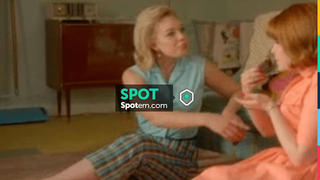 Blue sleeveless top worn by April Warner (Sadie Calvano) in Why Women ...