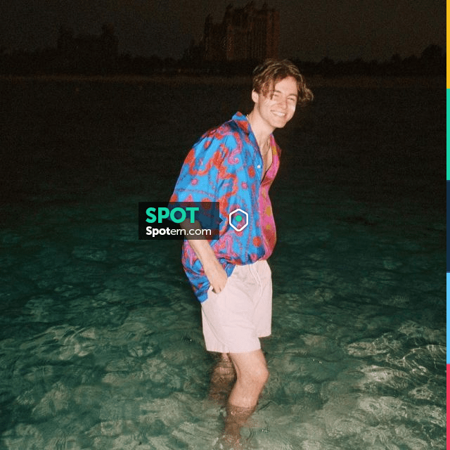 The sleeve baroque-print Versace worn by Nick Austin on his account ...